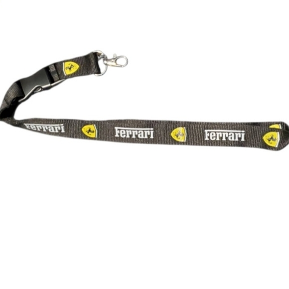 Ferrari | Other | Ferrari Neck Lanyard Keychain Black Yellow Detachable ...